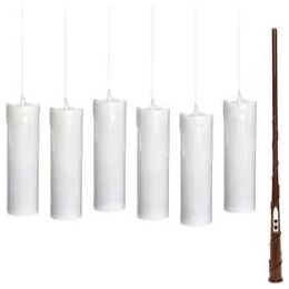 IC WINTERWORLD LED Dekolicht "Schwebende Kerzen mit Zauberstab als Fernbedienung", beige (cremeweiß), Ø 5cm H: 19cm, 7 Stk., Leuchten, LED-Kerze, Weihnachtsdeko mit Batteriebetrieb