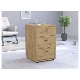Nachtkonsole Wiemann "Rialto", braun (bianco, eiche, nachbildung), B:40cm H:64cm T:43cm, Sideboards, in Boxspringhöhe, vormontiert