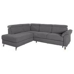 Sit & More Ecksofa SIT & MORE "Arngast L-Form", grau, B:245cm H:84cm T:194cm, Sofas, inklusive Kopfteilverstellung und Federkern