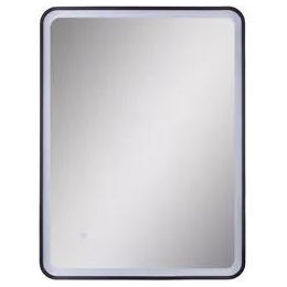 Paco Home Wandleuchte "MAGGIE", schwarz, H: 4cm, Leuchten, Beleuchteter Spiegel LED Backlight Touch- Schwarz Rechteckig, LED Badleuchte Spiegel mit Beleuchtung