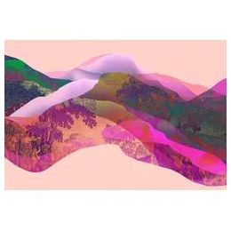 Livingwalls Fototapete LIVING WALLS "Walls by Patel Magic Mountain", lila, B:4m L:2,7m, Vlies, Tapeten, Vlies, Wand