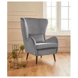 Sessel Home Affaire "Salla auch in Fellimitat und Feincord, viele Bezugsarten, Ohrensessel", grau, H:118cm T:94cm, Samtcord (92% Polyester 8% Polyamid);Struktur (100% Polyester);Struktur Hahnentritt (100% Polyester);Struktur fein (100% Polyester);Samtoptik (100% Polyester);Fellimitat (100% Polyestr), Sessel, Ohrensessel ohne Hocker Ohrensessel Ohrensessel mit Hocker, wahlweise mit oder ohne Hocker