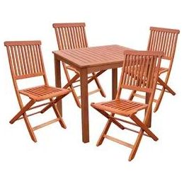 Garten-Essgruppe Garden Pleasure "ANGWIN/PITTSBURGH", braun (braun, braun, braun), B:170cm H:90cm T:170cm, FSC-zertifiziertes Massivholz, Sitzmöbel-Sets
