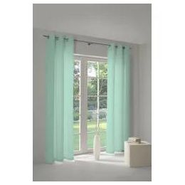 Vorhang WIRTH "Sunday" Gr. 3, grün (mint), B:142cm H:225cm, Jacquard, Baumwolle, Polyester, Gardinen