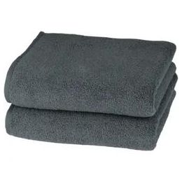 Handtücher Ross "Sensual 9000", grau (anthrazit), B:50cm L:100cm, Frottier, Obermaterial: 100% Baumwolle, Handtücher, mit Aloe-Vera-Öl veredelt