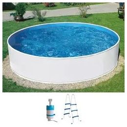 Rundpool Konifera "Usedom I inkl. Leiter & Einhängefilter", weiß, H:90cm Ø:360cm, Schwimmbecken, in verschiedenen Größen erhältlich