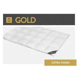 Gänsedaunenbettdecke Spessarttraum "Gold", weiß, B:200cm L:220cm, Bezug: 100% Baumwolle. Füllung: 100% Gänsedaunen, Bettdecken, hergestellt in Deutschland, allergikerfreundlich