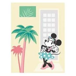 Bild Komar "Minnie Mouse Palms", bunt (farbe bild(er): bunt), B:40cm H:50cm, Holz, Papier, Bilder, Wandbild zur Dekoration im Kinderzimmer - ohne Rahmen
