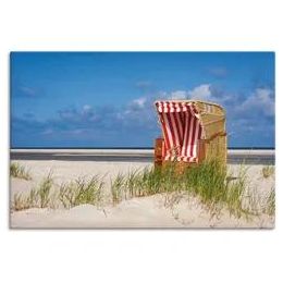 Wandbild Artland "Strandkorb 337", bunt (farbe bild(er): bunt), B:30cm H:20cm T:1,8cm, Canvas, Leinwand, Bilder, als Leinwandbild, Wandaufkleber in verschied. Größen