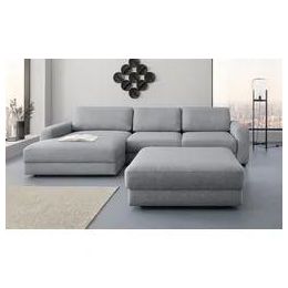 Ecksofa Places of Style "Bloomfield, bequem und elegant, OTTOs Choice, Breite 303cm, L-Form", grau (antarctica), B:303cm H:84cm T:176cm, 100% Polyester, Sofas, wahlweise mit Bettfunktion und Bettkasten, Topseller