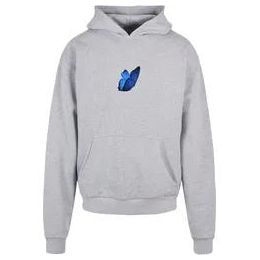 Mister Tee Sweatshirt MISTERTEE "MisterTee Unisex Le Papillon Heavy Oversize Hoody", Herren, Gr. XL, grau, 100% Baumwolle, bedruckt, Sweatshirts