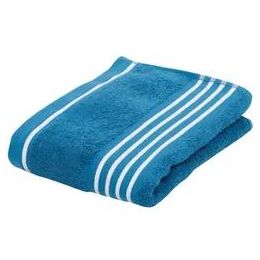 Gözze Handtücher GÖZZE "Rio", blau (petrol, weiß), B:50cm L:100cm, Walkfrottee, Obermaterial: 100% Baumwolle, Handtücher, im Set, mit frischer Streifenbordüre