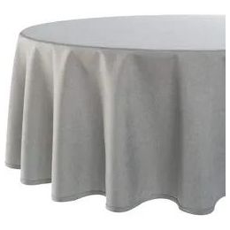 Tischdecke Delindo Lifestyle "WIEN" Gr. 5, grau, Ø:160cm, Polyester, Tischdecken, Fleckabweisend, pflegeleicht, 180 g/m2