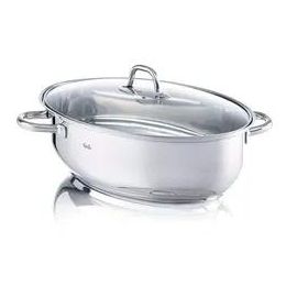 Bräter Fissler "Fassungsvermögen 7,1 Liter", silber (silberfarben), B:25,5cm H:12,4cm L:38cm, Töpfe, Induktion, Maße ca. L x B x H: 38 x 25,5 x 12,4 cm