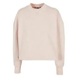 Sweater Urban Classics "Urban Classics Damen Ladies Heavy Terry Garment Dye Crewneck", Damen, Gr. 5XL, pink, 100% Baumwolle, Rundhals, Sweatshirts