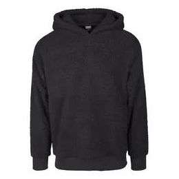 Sweatshirt Urban Classics "Urban Classics Herren Sherpa Hoody", Herren, Gr. 5XL, schwarz, 100% Polyester, unifarben, Sweatshirts