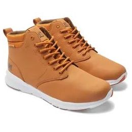 Stiefel DC Shoes "Mason 2", Gr. 7(39), braun (wheat, turkish coffee), Obermaterial: Leder [Kuh] / Futter: Textil / Außensohle: Gummi, Schuhe
