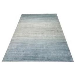 Teppich OCI DIE TEPPICHMARKE "Ecoline" Gr. 7, blau, B:250cm H:7mm L:300cm, Viskose, Teppiche, Teppich, Kurzflor, dezenter Glanz, Viskose, Handweb, Wohnzimmer
