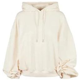 Rundhalspullover Urban Classics "Urban Classics Damen Ladies Organic Oversized Terry Hoody", Damen, Gr. XL/XXL, beige (sandweiß), 100% Baumwolle, unifarben, Casual, oversize, ohne Ausschnitt, Pullover