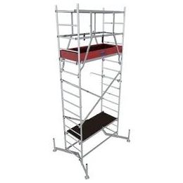 Arbeitsgerüst Krause "ClimTec System", grau (aluminiumfarben), B:145cm H:400cm, Aluminium, Gerüste, Komplettgerüst, inkl. 1 Aufstockung, Arbeitshöhe: 5 Meter