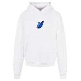 Mister Tee Sweatshirt MISTERTEE "MisterTee Unisex Le Papillon Heavy Oversize Hoody", Herren, Gr. S, weiß, 100% Baumwolle, bedruckt, Sweatshirts