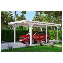 Skan Holz Einzelcarport SKANHOLZ "Emsland", wei&szlig;, B/H/T: 223cm x, Carports, versch. Farben