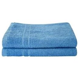 Handtücher Dyckhoff "Kristall", blau (kobaltblau), B:50cm L:100cm, Frottier, Obermaterial: 100% Baumwolle, Handtücher, mit Bordüren