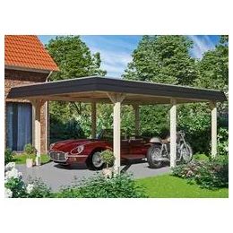 Skan Holz Einzelcarport SKANHOLZ "Wendland", beige (natur), B/H/T: 210cm x, Carports