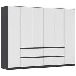 Drehtürenschrank Rauch "Kleiderschrank Schrank Garderobe Garderobenschrank MAINZ", grau (graumetallic, alpinweiß), B:271cm H:210cm T:54cm, Holzwerkstoff, Schränke, grifflose Front, Außentüren mit Push-to-Open Funktion MADE IN GERMANY