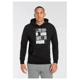 Kapuzensweatshirt Puma "ESS+ LOGO LAB HOODIE TR", Herren, Gr. L, schwarz (Puma schwarz), Sweatware, Obermaterial: 68% Baumwolle, 32% Polyester, bedruckt, Sportlich, regular fit normal, Sweatshirts