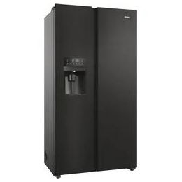 Haier Side-by-Side "HSR5918DIPB", Standardmodul: D (A-G), silber (schwarz), B:90,8cm H:177,5cm T:65,9cm, Kühlschränke, 178 cm hoch, 91 cm breit, Nutzinhalt: 511 Liter, Multi Airflow