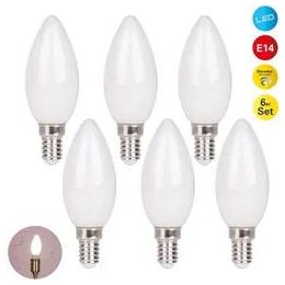 N&auml;ve N&Auml;VE LED-Leuchtmittel "Daffy", Energieeffizienz: F (A-G), wei&szlig;, &Oslash;:3,5cm, Leuchtmittel, 6er Set