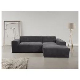Ecksofa WERK2 "Zeus-L modern & zeitlos, Breite 253 cm, bequemes Sofa", grau (anthrazit), B:253cm H:70cm T:188cm, 90% Polyester, 10% Nylon, Sofas, Curvy Trend Ecksofa mit urbaner Optik