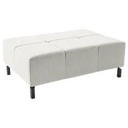 Hockerbank Inosign "Ancona New", grau (hellgrau), B:107 H:43 T:71, : 88% Polyester, 12% Polyacryl, Hocker, passend zum Ecksofa "Ancona New", auch in Easy care-Bezug