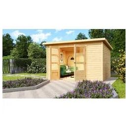 Gartenhaus Konifera ""Sandstedt 5" naturbelassen", beige (naturbelassen), ohne Fußboden, Holzwerkstoff, Gartenhäuser, aus hochwertiger nordischer Fichte