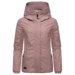 Outdoorjacke Ragwear "Vannesa", Damen, Gr. XXXL(46), lila (mauve), Außenmaterial: 100% Polyester, Innenfutter: 100% Polyester, gerade hüftbedeckend, Ärmel ohne Ärmelschlitz Rippstrickbündchen, Jacken, Wasserdichte Damen Übergangsjacke mit Kapuze