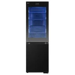 LG Kühl-/Gefrierkombination "GBG7190CEV", Standardmodul: C (A-G), silber (schwarz), Rechtsanschlag, Kühlschränke