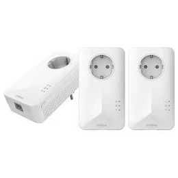 Strong Reichweitenverstärker "Powerline MINI 1000 Mbit/s Set (3 Einheiten)", weiß, B:15,6cm H:8,5cm T:17,7cm, Router