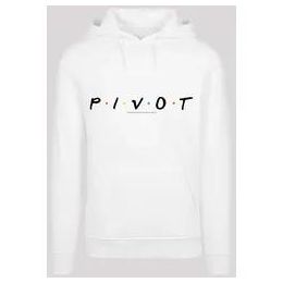 Sweatshirt F4NT4STIC "F4NT4STIC Herren Friends Pivot Logo with Heavy Hoody", Herren, Gr. S, weiß, 65% Baumwolle, 35% Polyester, unifarben, ohne Ausschnitt, Sweatshirts