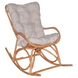 Schaukelsessel, gelb (honigfarben), B:65cm H:96cm T:122cm, Stoffbezug 100% Polyester, HOFMANN LIVING AND MORE, Sessel, Handgeflochten