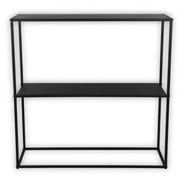 Konsolentisch Mirrors and More "ALEXIS", schwarz (schwarz, schwarz, schwarz), B:80cm H:80cm T:27cm, Tische, schwarzes Metallgestell
