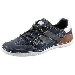 Slip-On Sneaker Bugatti, Herren, Gr. 42, blau (dunkelblau), Lederimitat, Textil, Sportlich, Schuhe, Freizeitschuh, Halbschuh, Slipper mit Kontrastnähten- und besätzen