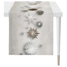 Tischläufer Apelt "5844", beige (natur), B:48cm L:140cm, Baumwolle, Polyester, Tischdecken