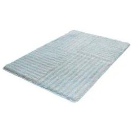 Badematte Kleine Wolke "Chelsea", grün (opal), H:20mm, Polyester, Badematten, Badteppich, modernes Design, gestreift