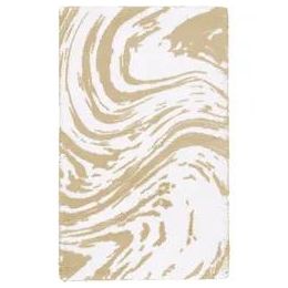 Badematte Egeria "Marble" Gr. 3, beige (creme), H:10mm, Baumwolle, Badematten