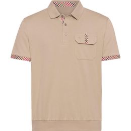 Hajo Herren Kurzarm-Poloshirt sesam Größe 44/46