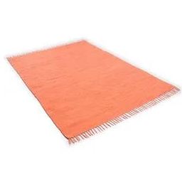 Teppich Heine HOME Gr. 3, orange, B:70cm H:5mm L:140cm, Baumwolle, Teppiche