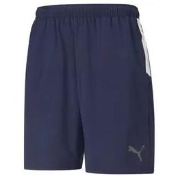 Trainingsshorts Puma "TEAMLIGA SIDELINE SHORTS", Herren, Gr. XL, N-Gr, blau (peacoat, Puma schwarz, Puma weiß), Obermaterial: 100% Polyester, unifarben, Sportlich, regular fit kniefrei, Hosen