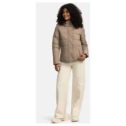 Outdoorjacke Marikoo "Elira", Damen, Gr. S, grau (taupe grau), Obermaterial: 100% Polyester; Innenseite: 100% Polyester; Futter: 100% Polyester; Wattierung: 100% Polyester, Jacken Outdoorjacke, mit warmem Teddyfell