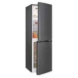 Exquisit Kühl-/Gefrierkombination "KGC195-65--330E", Standardmodul: E (A-G), silber (inoxlook, az), B:48,5cm H:157,5cm T:60cm, Kühlschränke, 4-Sternefach